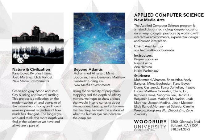 Applied Computer Science Exhibition - Woodbury University